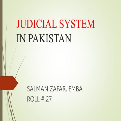 The judicial system of Pakistan | PDF