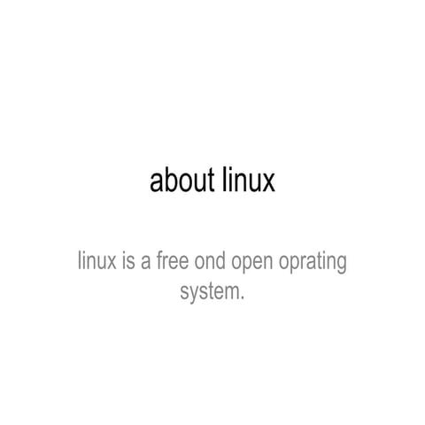About linux | PPT