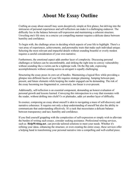 Introducing Yourself Essay | PDF