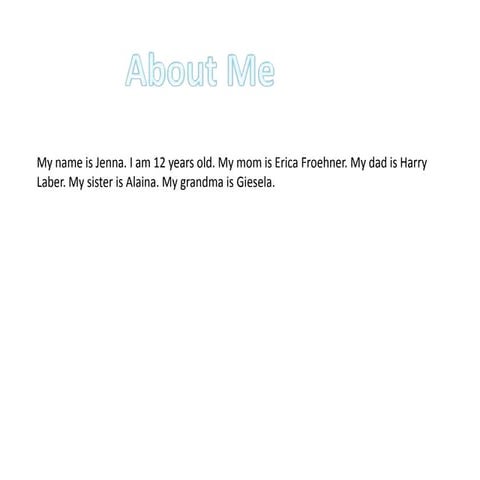 About me jenna | PPTX