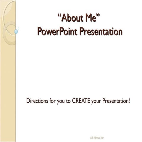 About me presentation | PPT