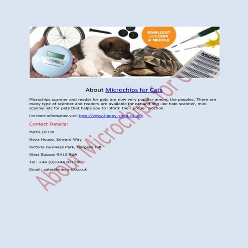 About microchips for cats | DOCX