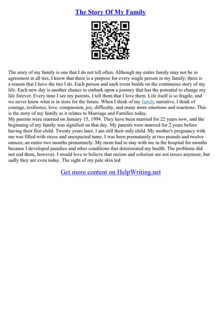 My Family Story | PDF