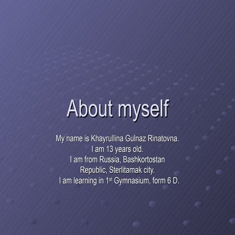 About myself | PPT
