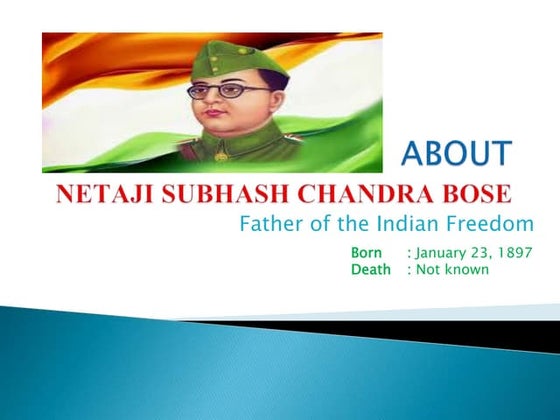 Netaji subhash chandra bose ppt | PPTX