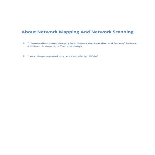 About network mapping and network scanning | DOCX