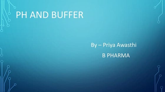 Preparation of Buffers & pH Measurement.pptx | Chemistry | Science