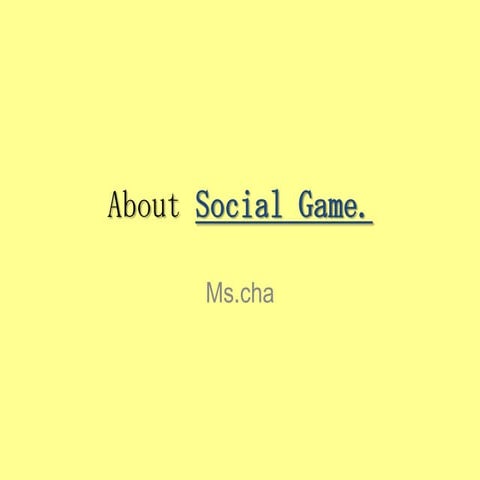Social games conclusion | PPTX