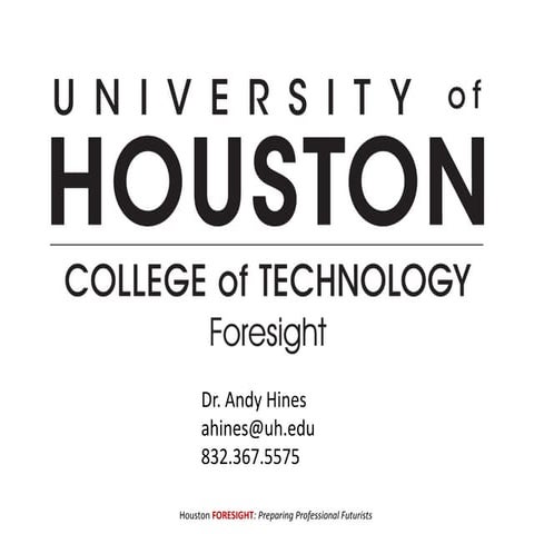 About the houston foresight program 2015 | PPTX