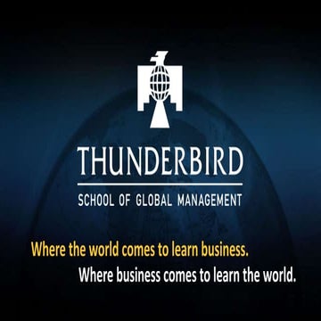 About Thunderbird | PPTX | Professional School | Postgraduate Education
