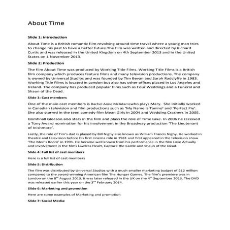 About Time Information | DOCX