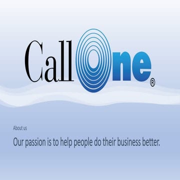 Call One, Inc. - About Us | PPTX