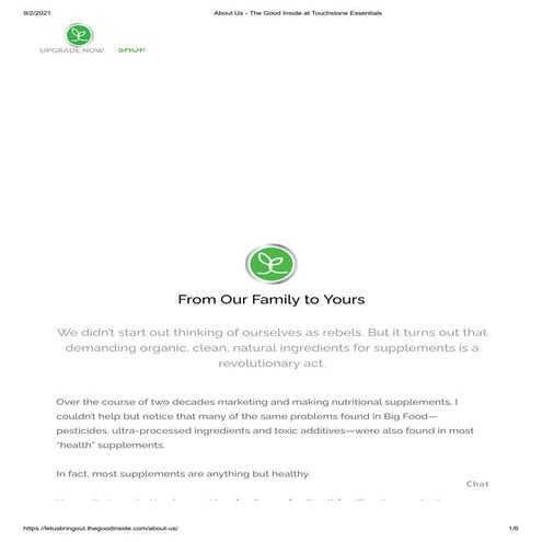 About us the good inside at touchstone essentials | PDF