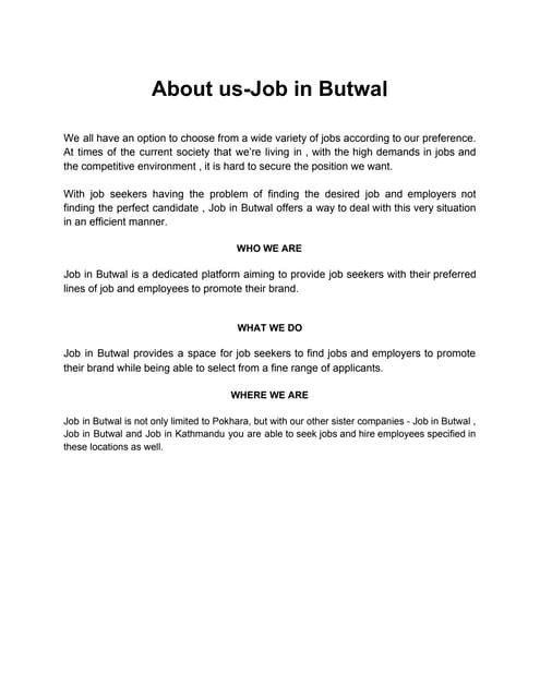 About us pokhara | PDF