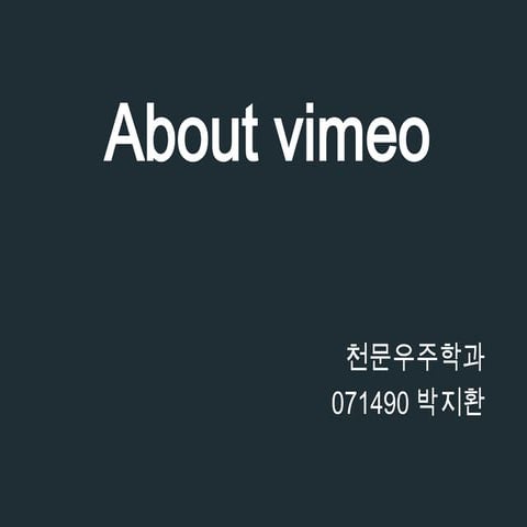 About vimeo | PPTX