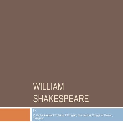 About william shakespeare | PPTX
