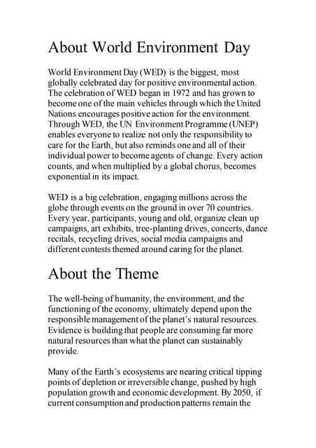 World environment day | PPTX