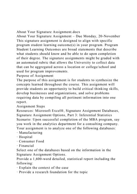 Descriptive statistics assignment | PDF