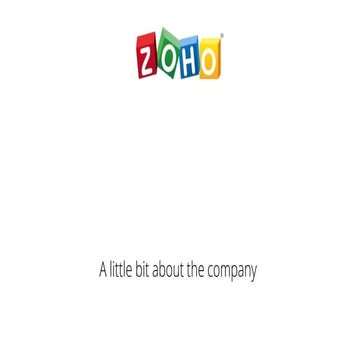 About zoho | PDF