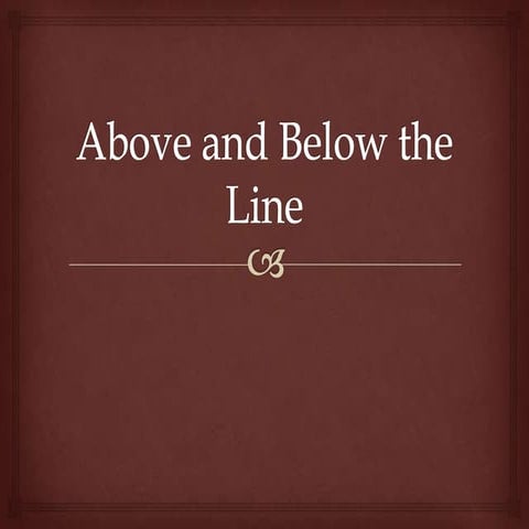 Above and below the line | PPT