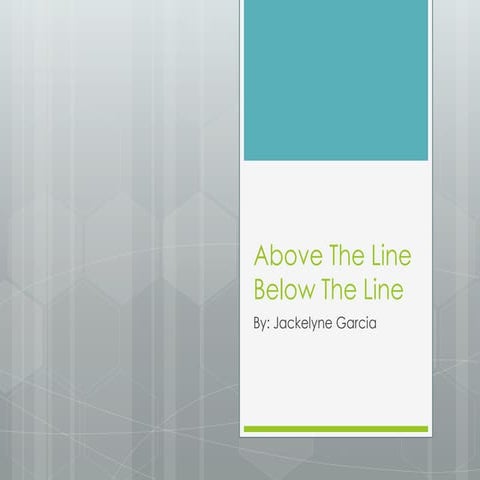 Above the line below the line | PPT