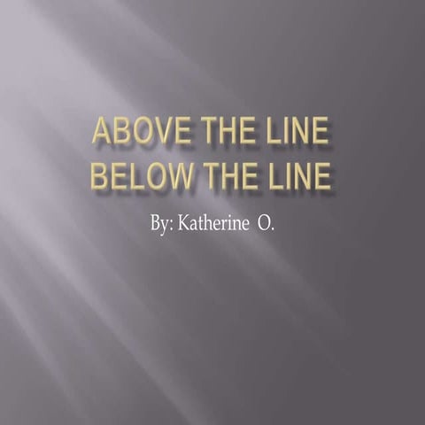 Above the line | PPT