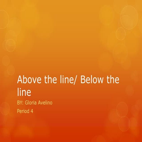 Above the line | PPTX