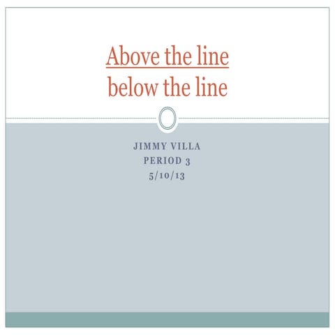 Above the line | PPT
