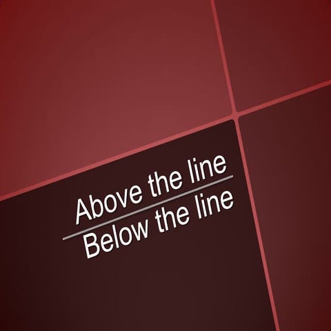 Above the line | PPTX