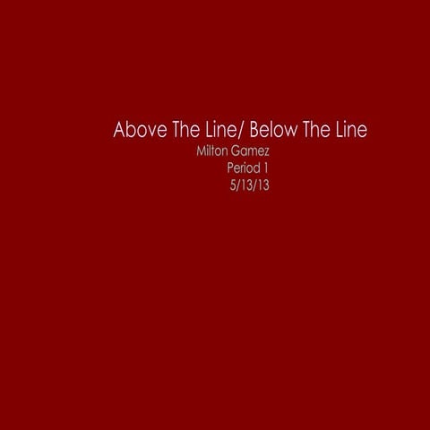 Above the Line | PPTX