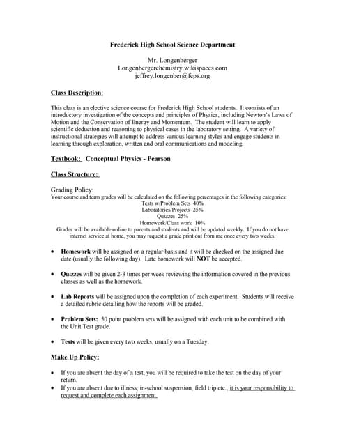 Ccp physical science syllabus | PDF