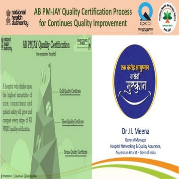 AB PM-JAY Quality Cert. Process for Continues Quality Improvement - Dr ...