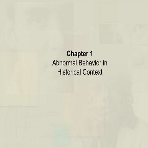 Abnormal Psychology Chapter One powerpoint.ppt