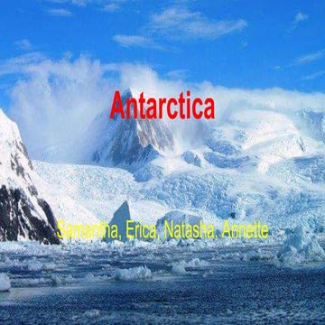 Antarctica project | PPTX