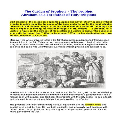 The forefather of religions, the prophet Abraham. | PDF