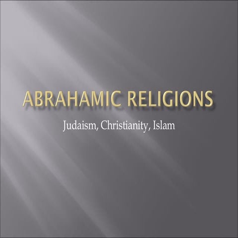 Abrahamic Religions | PPT
