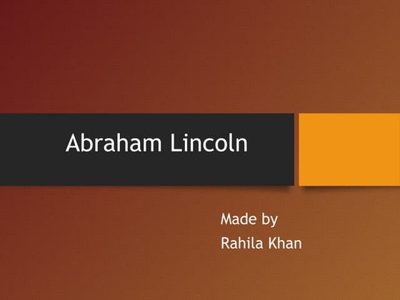 Abraham lincoln powerpoint | PPT