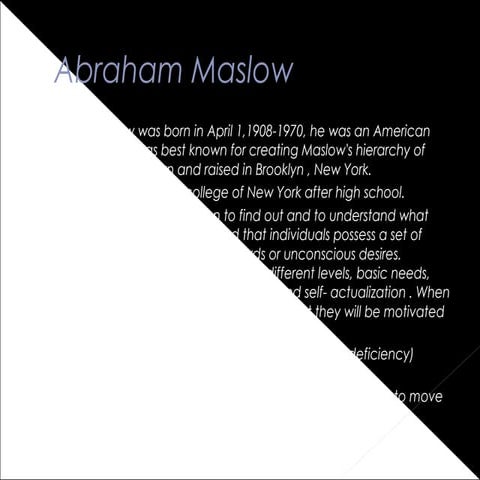 Abraham Maslow | PPTX