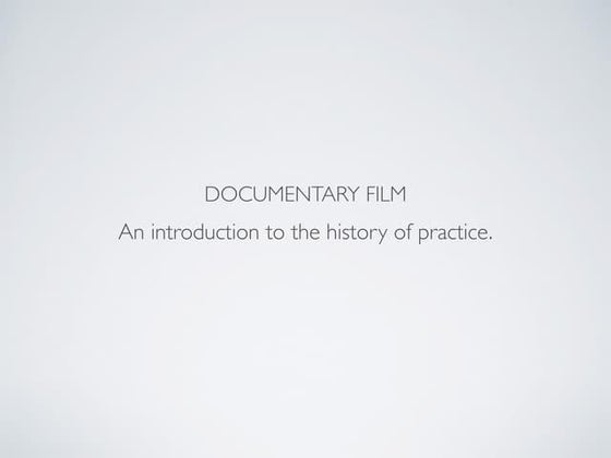 History of documentary 1a | DOC