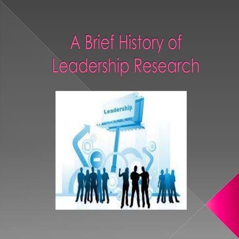 A brief history of leadership research (6) | PPTX