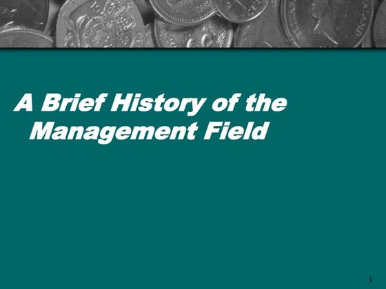 Ch 2 Management History | PPT | Business Administration | Business