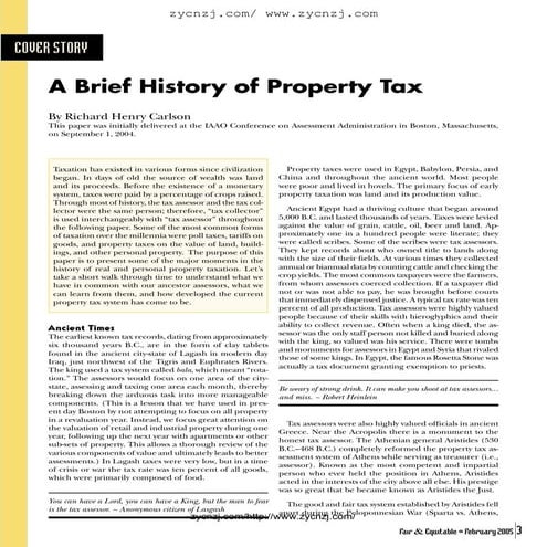 A brief history of property tax | PDF