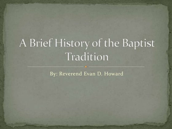 Baptist history ppt 1 a | PPT