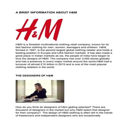 A BRIEF INFORMATION ABOUT H&M.docx