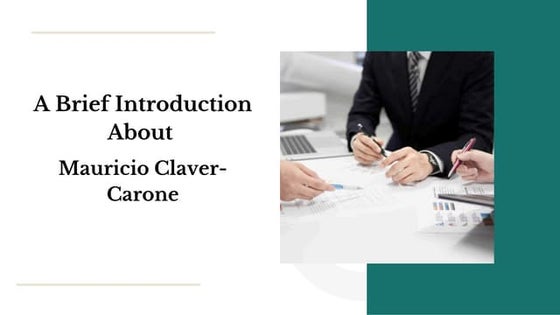 Mauricio Claver-Carone - President of the Inter-American Development Bank | PPT