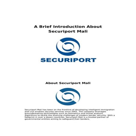 A Brief Introduction About Securiport Mali | PDF