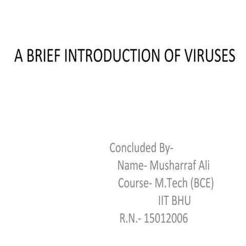 A brief introduction of viruses | PPT