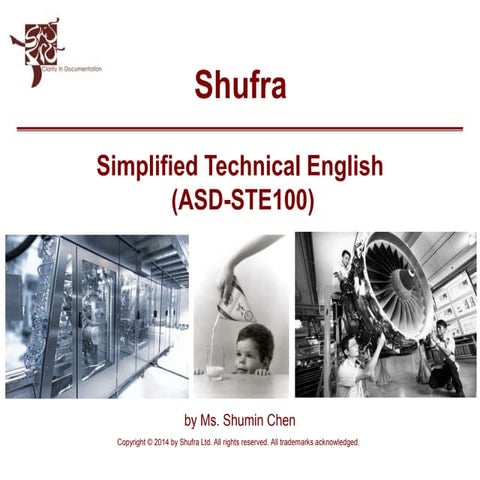 A brief introduction to Simplified Technical English implementation | PPSX