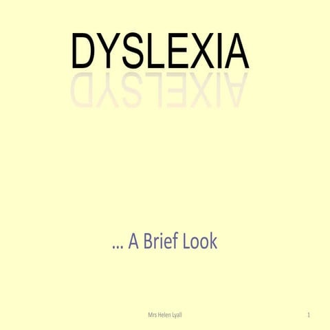 Dyslexia powerpoint | PPT