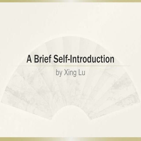 A Brief Self Introduction | PPTX